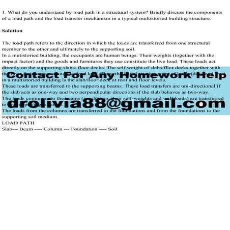 1. What do you understand by load path in a structural system Brief.pdf