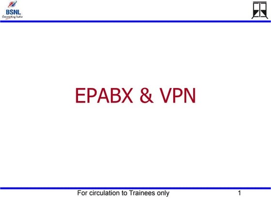 EPABX SYSTEM | PPT