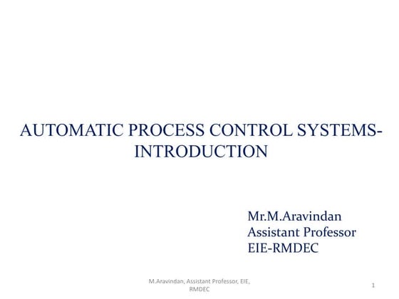 Chapter 1 basic components of control system | PPT
