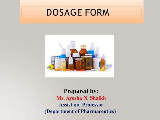 Introduction to dosage forms | PDF | Skin and Dermatology | Diseases ...
