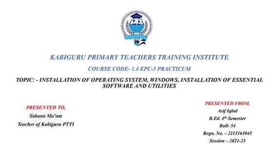 Windows 7 installation step by step | PDF