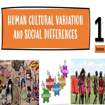 Ucsp ppt-1-human cultural variation & social differences | PPTX