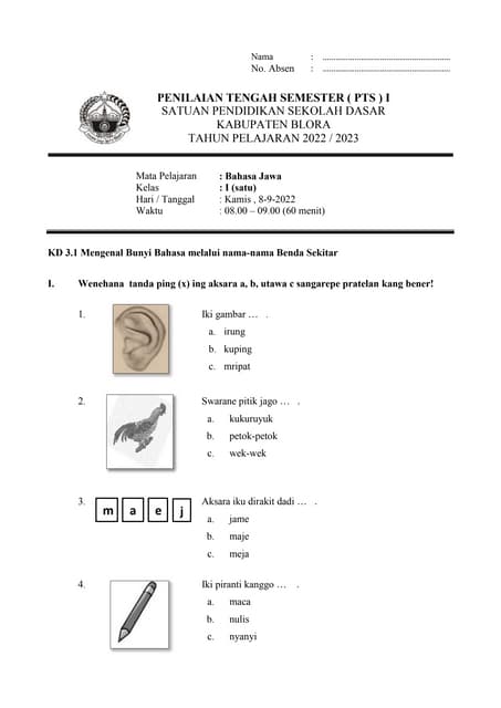 Soal pas b. jawa | PPT