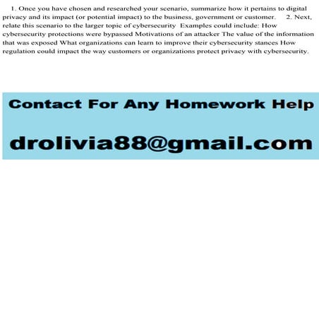 1. Once you have chosen and researched your scenario, summarize ho.pdf