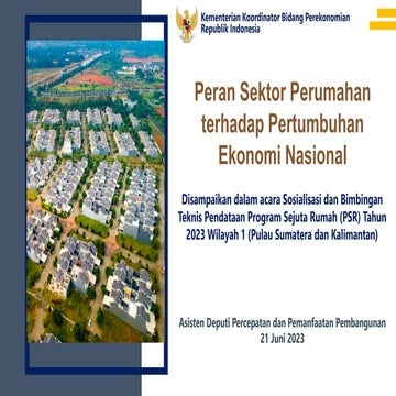 1. 230621 Kemenko Ekon - Peran Sektor Properti dalam Pertumbuhan ...