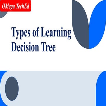 Types of Machine Learning. & Decision Tree. | PPTX