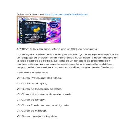 Curso Python Desde Cero Pdf