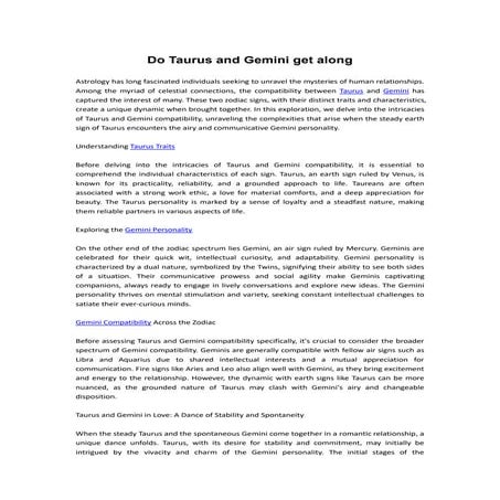 Gemini and Taurus Love Compatibility.docx