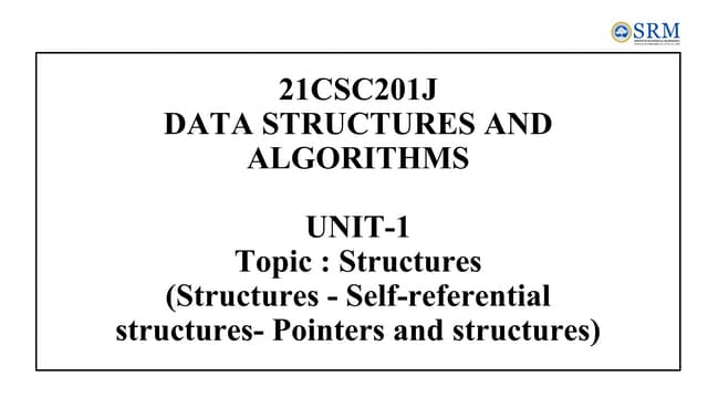 Data Structure And Algorithm Self Referential Ppt