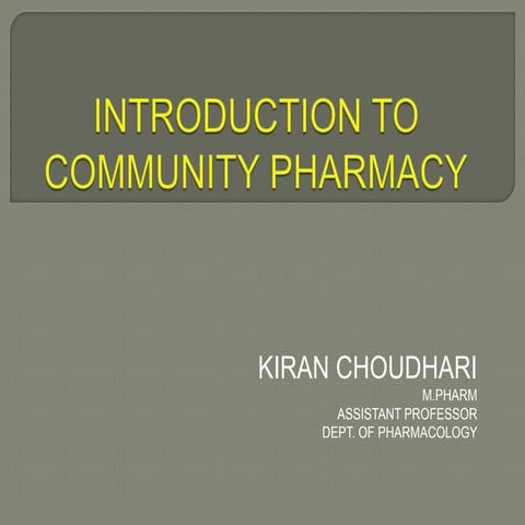 INTRODUCTION-TO-COMMUNITY Pharmacy and management.pptx