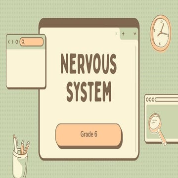 Nervous System Lesson for Grade 6 in Science | PPTX