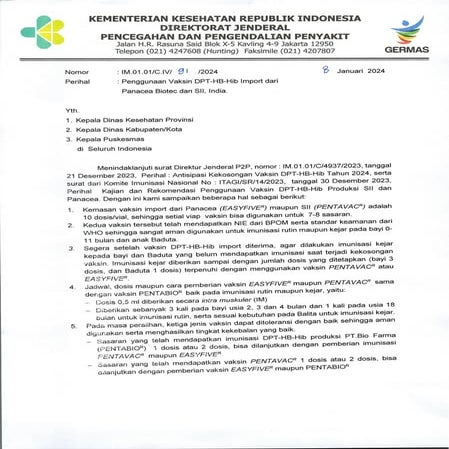 1.Penggunaan Vaksin DPT - HB - Hib Import dari Pancea Biotec dan SII ...