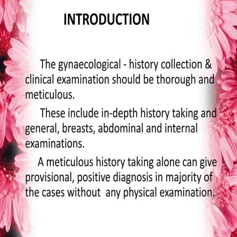 The gynaecological examination ppt | PPT