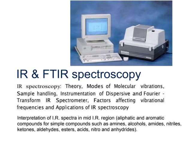 Introduction and Principle of IR spectroscopy | PPT