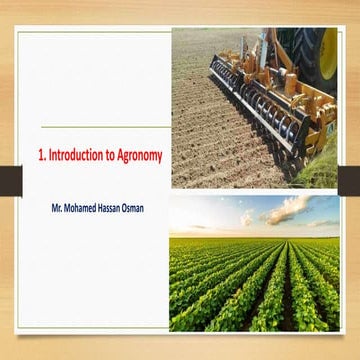 1. Introduction to Agriculture and Agronomy.pptx
