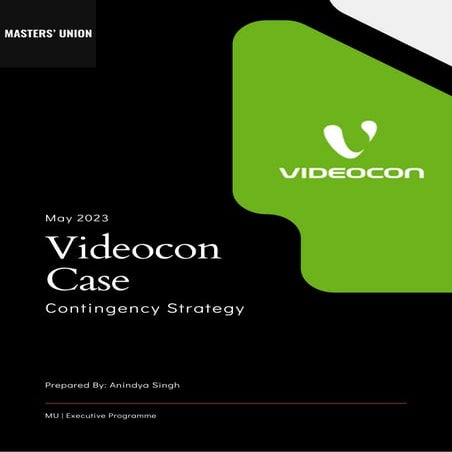 Videocon Case | Contingency Strategy | How Videocon could have been ...