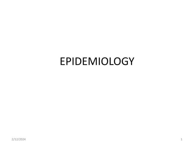 Epidemiology,Definition, Distribution,Determinants | PPTX