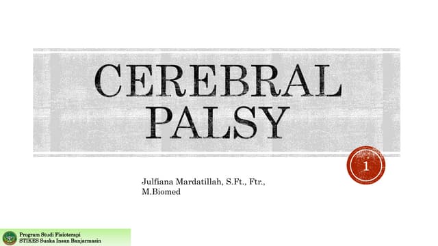 PPT Cerebral palsy | PPTX