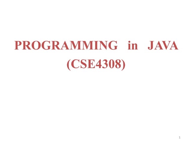 1 Introduction To Java 2022 Mb Ppt Ppt