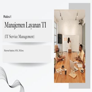 Konsep dasar information technology service management | PDF