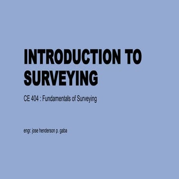 1. Introduction to Surveying.pdffffffffff | PDF
