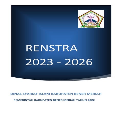 rencana strategis dinas syariat islam kabupaten bener merriah tahun ...