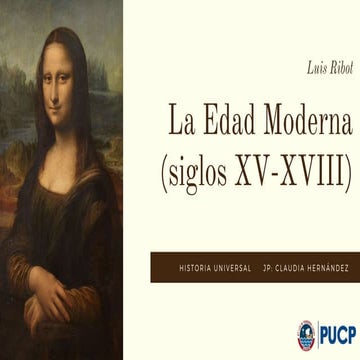1. La Edad Moderna. Siglos XV-XVIII. Características. Cambios y ...