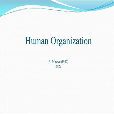 1. Human Organization. biology presentationpdf | PDF