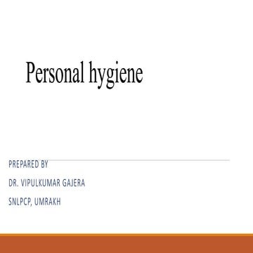 personal hygiene - presentation | PPTX