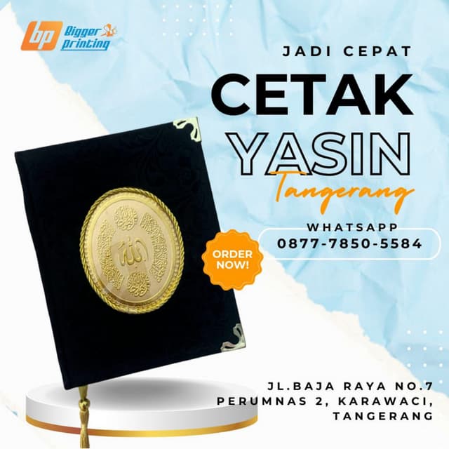 JADI CEPAT Wa./Call 0877-7850-5584, Cetak Yasin di Teluknaga | PDF