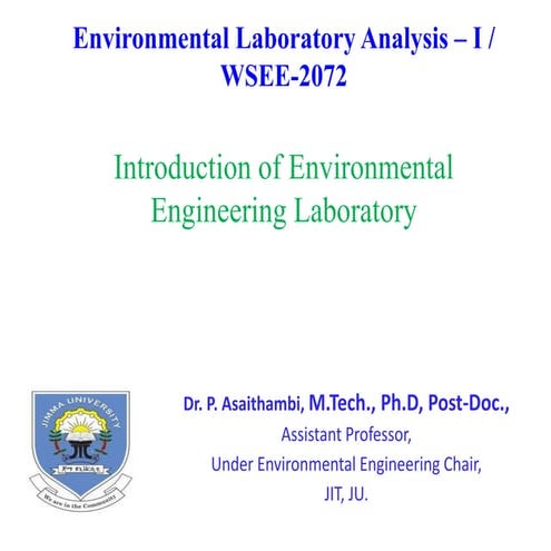 1. Intro of envir engg lab.fujkkl;jmnnbj | PDF