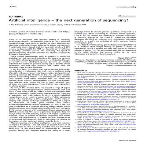 Artificial intelligence – the next generation of sequencing? | PDF