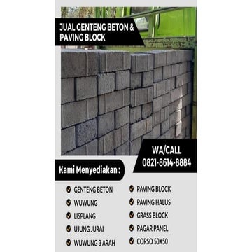 Distributor Paving Block Segi Enam dan Genteng Beton | PDF