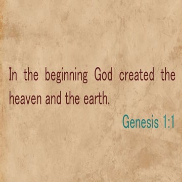 Genesis 1:1 - Meditate the Scripture Daily bit by bit | PPT