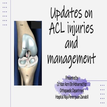 1.Update on ACL injuries and management NOOR AZMI MN (2).pptx | Death ...