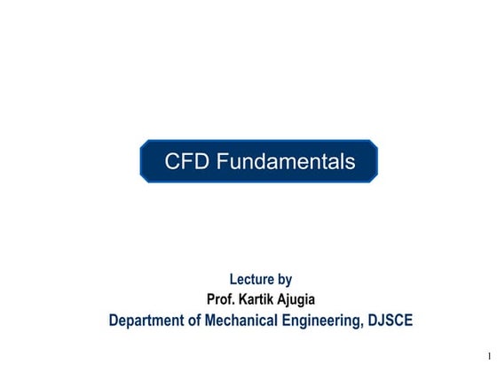 Computational Fluid Dynamics Cfd Ppt