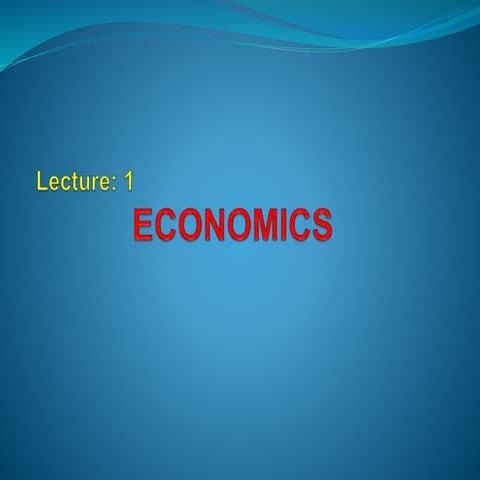Introduction and definitions of Economics | PPTX