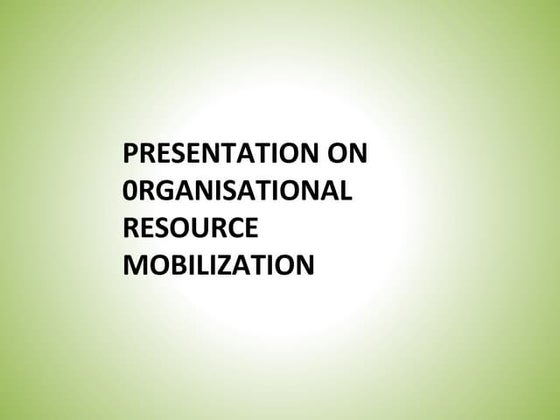 Resource mobilization | PPTX