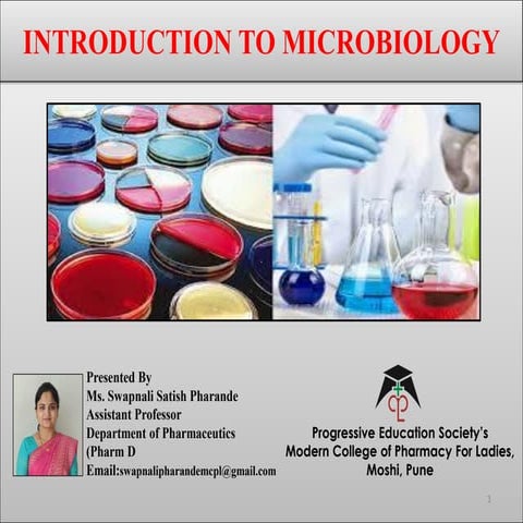 Introduction to Microbiology-Pharmaceutical Microbiology | PDF