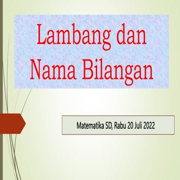 Nama bilangan dan Lambang bilangan 100-500 | PPT