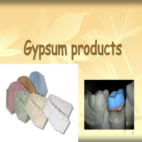 1.gypsum product.ppt . | PPT