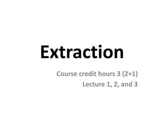 Leaching process (solid-liquid extraction) | PPT