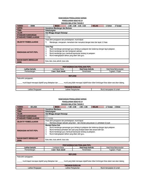 RPH MINGGU TRANSISI | PDF