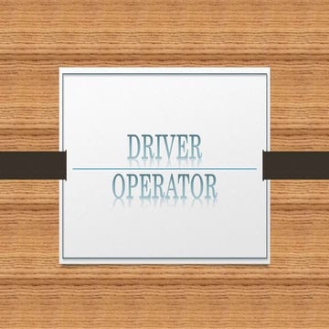 Driver & Operator Training INtervie Questioner for the new operators in ...