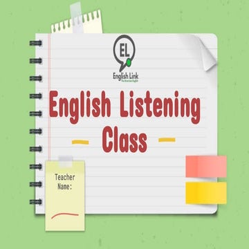 1. Listening Lesson in power point presentation | PPTX