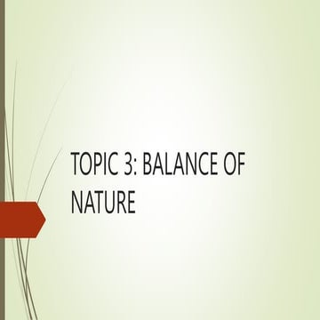 1. BALANCE OF NATURE bilogy form two tanzania | PPTX