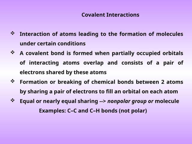 Stabilizing interactions | PPTX