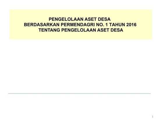 PENGELOLAAN ASET DESA Kecamatan Tanjung.pptx