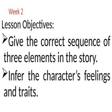 1. ENGLISH Week 2.pptx for grade II learners | PPTX