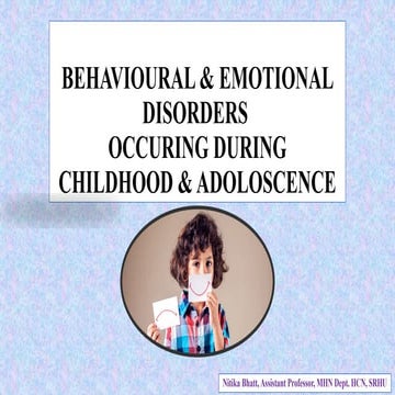 Intellectual disability (Childhood disorder) | PPTX